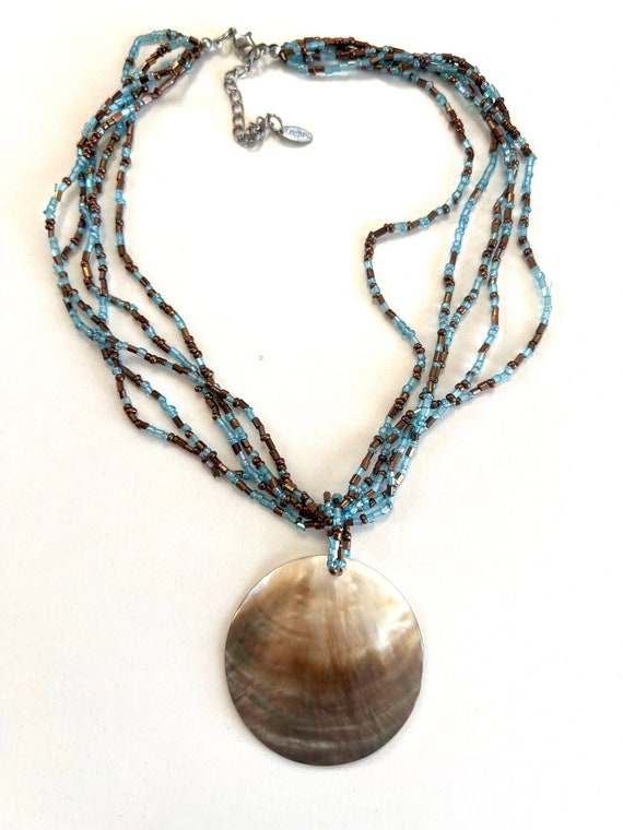 Vintage French brand LDADPR big nature pearly sea sh… - Gem