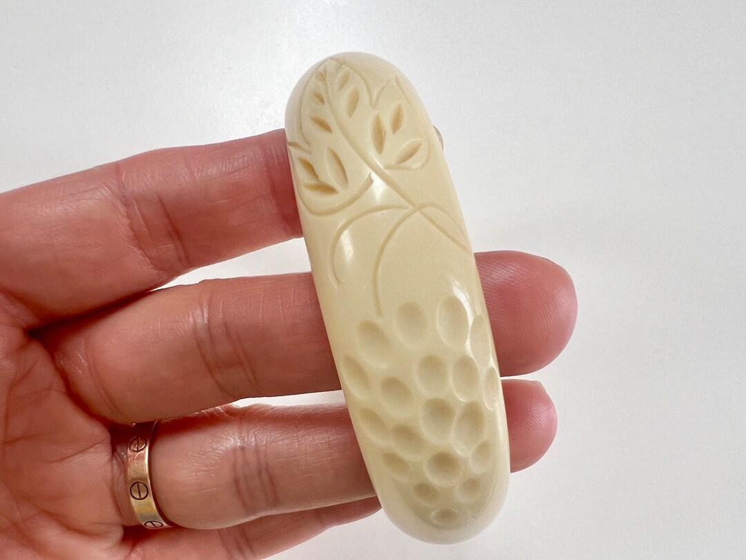 Vintage Carved Celluloid Bangle: 1930s French Art Deco Bracelet - Etsy