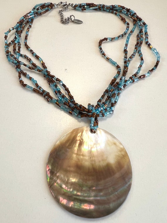 Vintage French brand LDADPR big nature pearly sea sh… - Gem