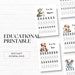 Alphabet Animal Educational Printable for Preschoolers Handwriting ...