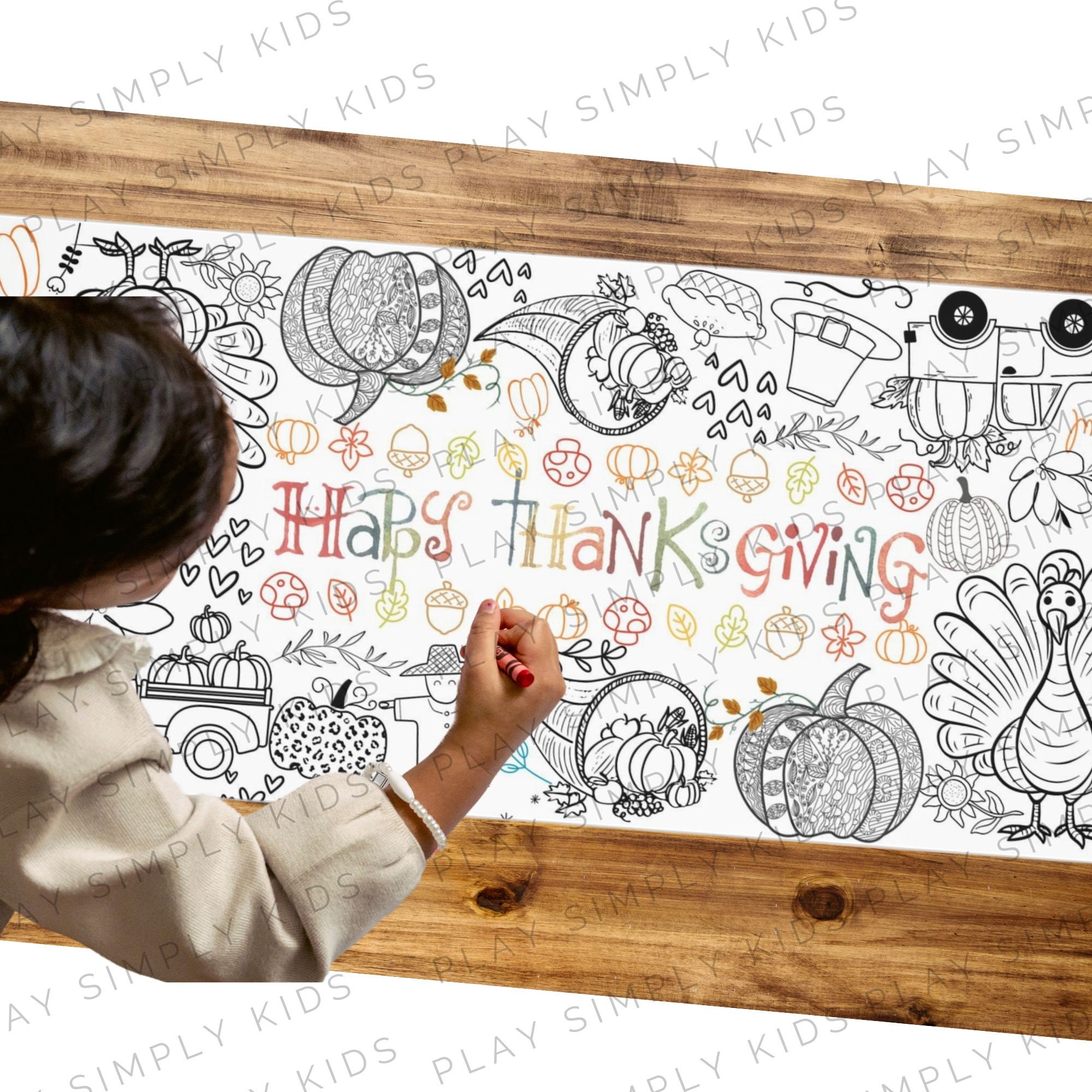 Thanksgiving Coloring, Giant Coloring, Giant Thanksgiving Coloring ...