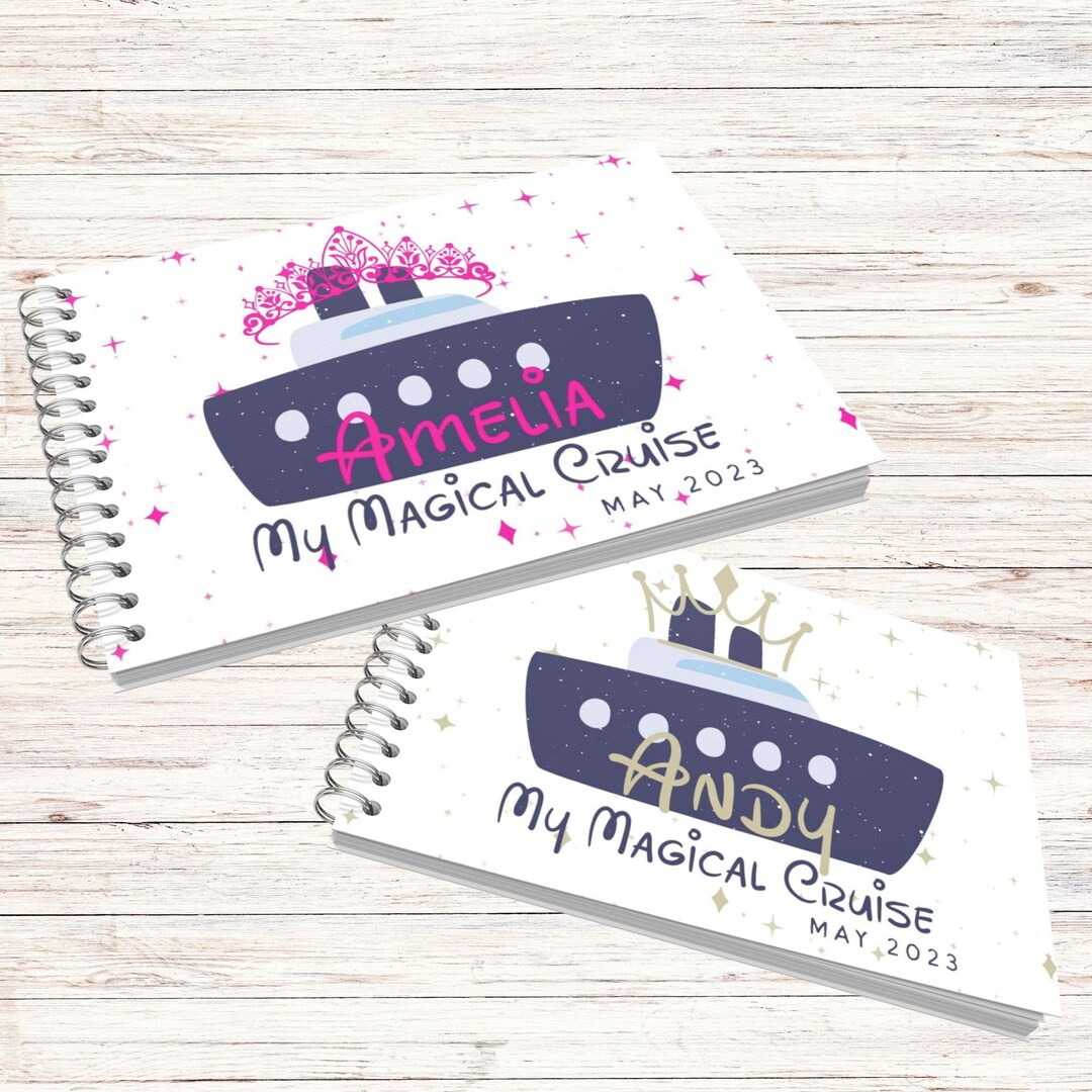 Personalized Theme Park Autograph Books - Cruise Journal - First Cruise ...