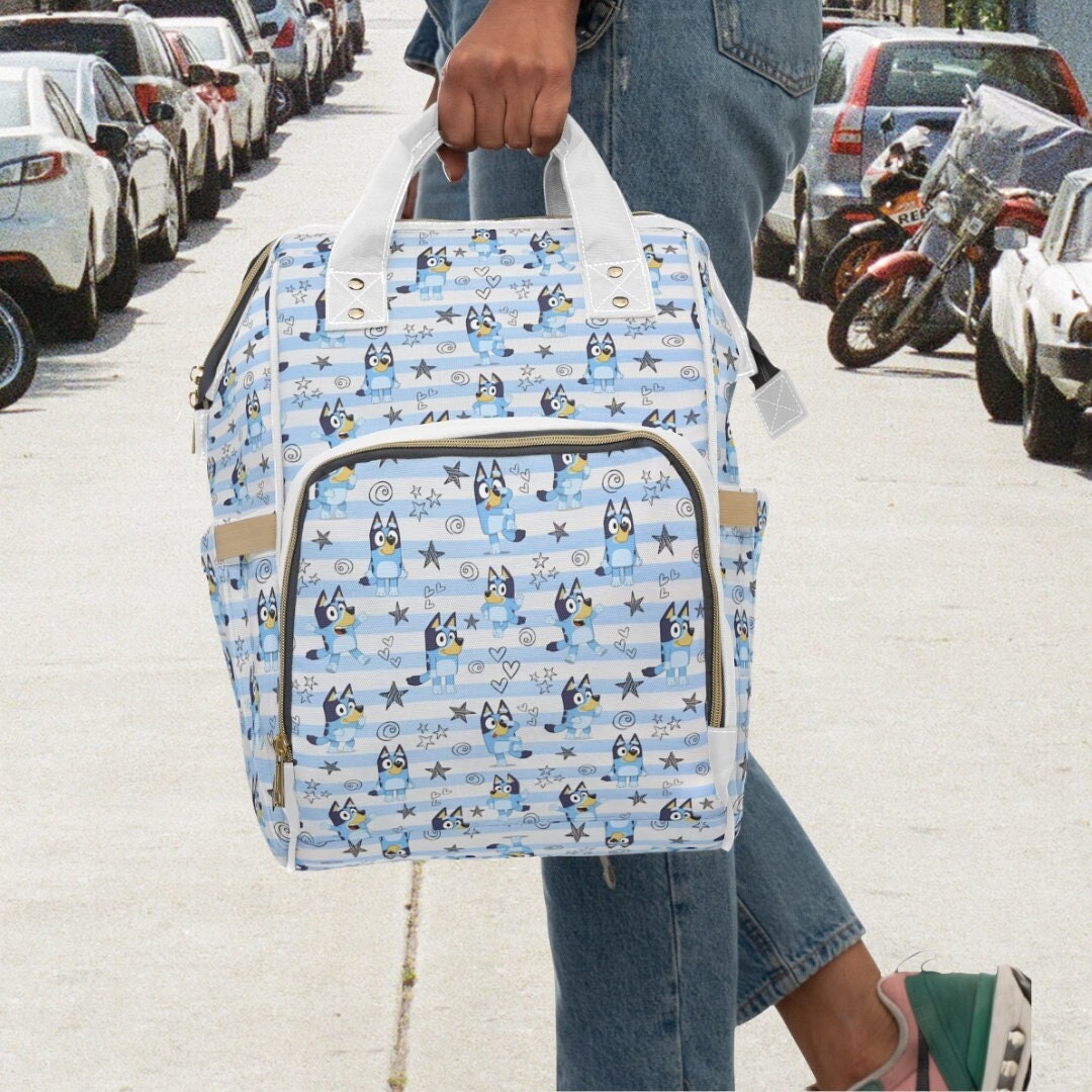 Multifunctional Striped Bluey Diaper Backpack - Etsy