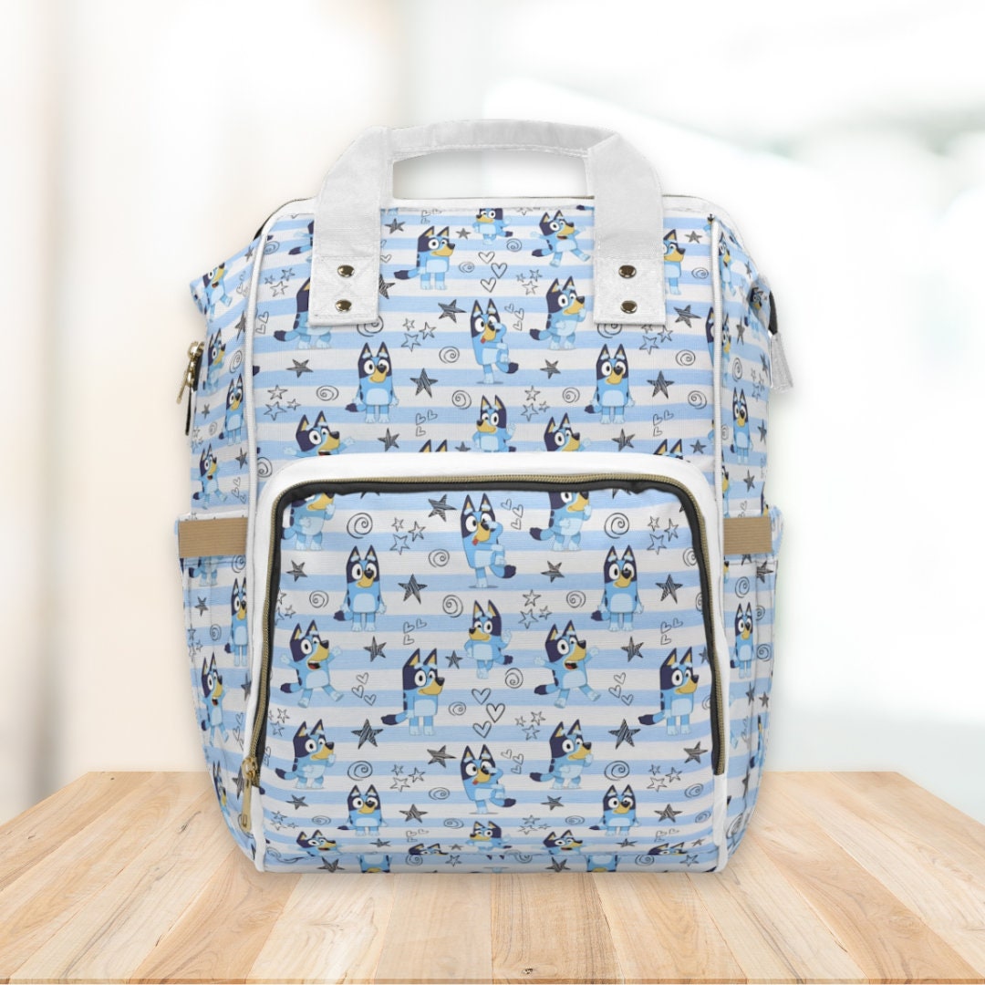 Multifunctional Striped Bluey Diaper Backpack - Etsy