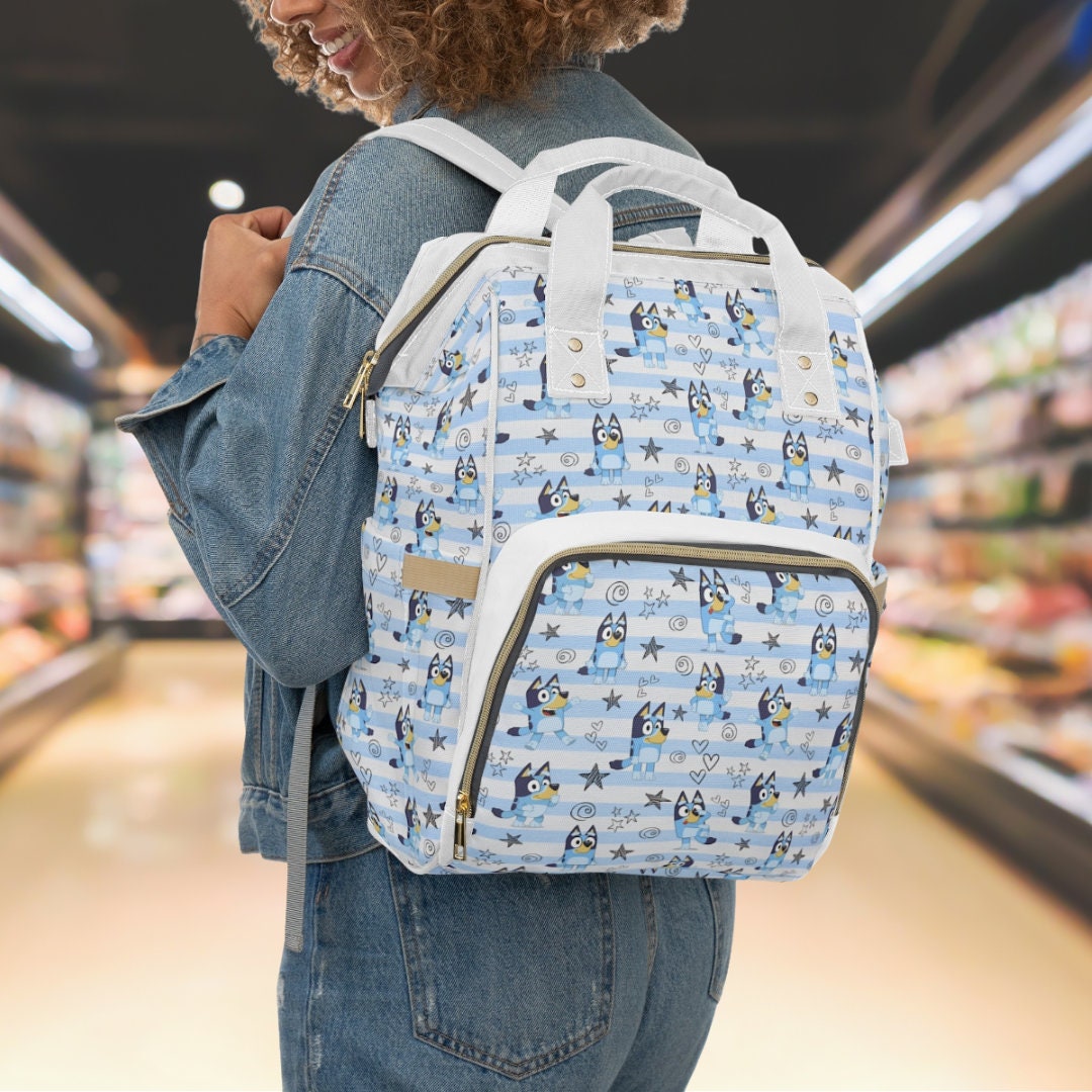 Multifunctional Striped Bluey Diaper Backpack - Etsy