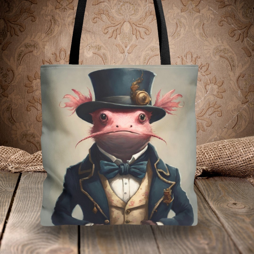 Axolotl Aristocracy Tote Bag - Etsy