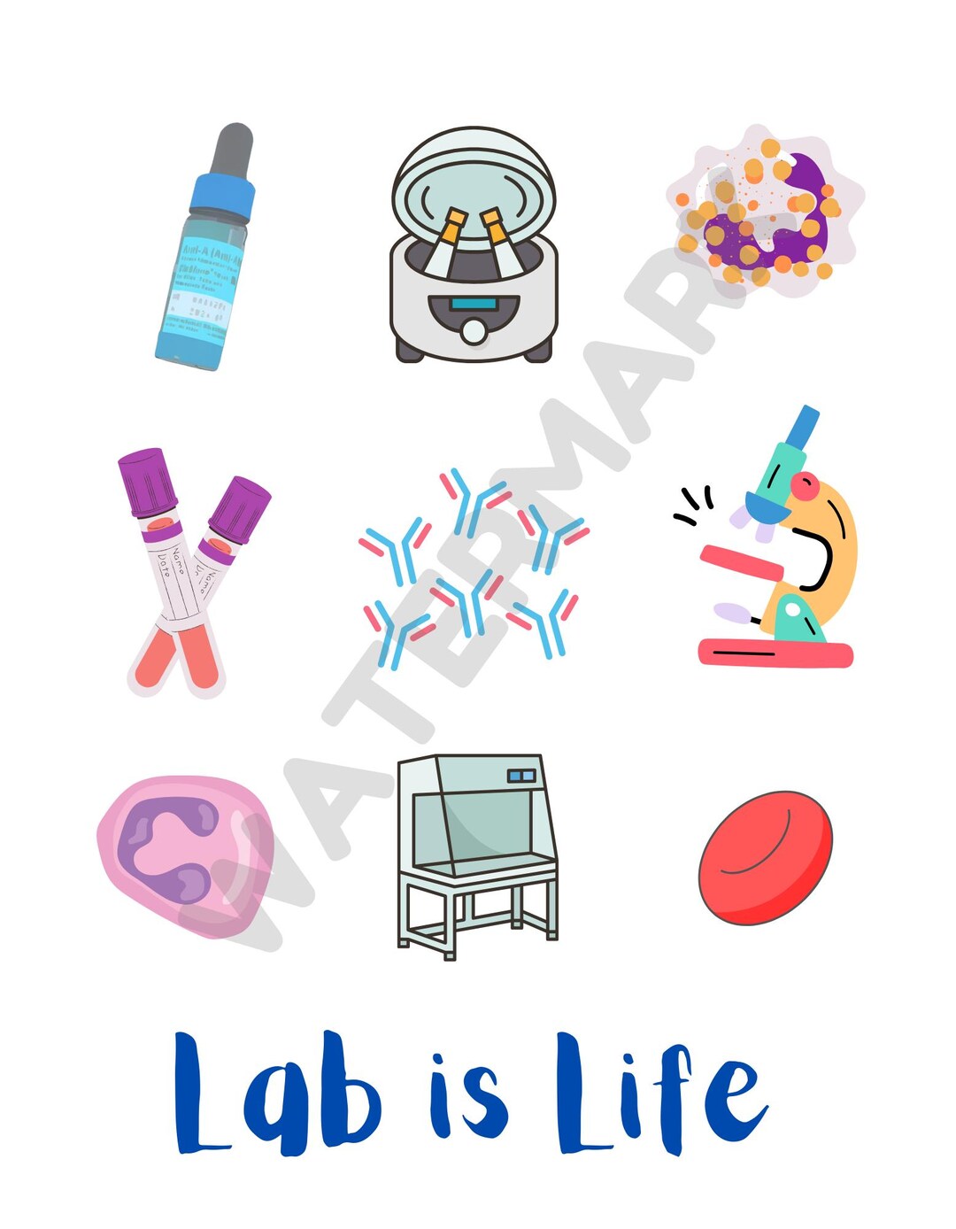 Lab Assistant Lab Tech .SVG File "lab is Life" Downloadable - Etsy