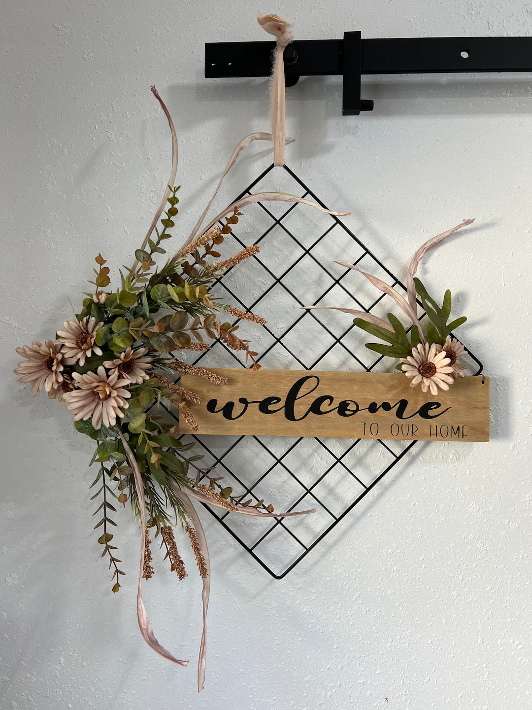 Floral Wreath Panel - Etsy