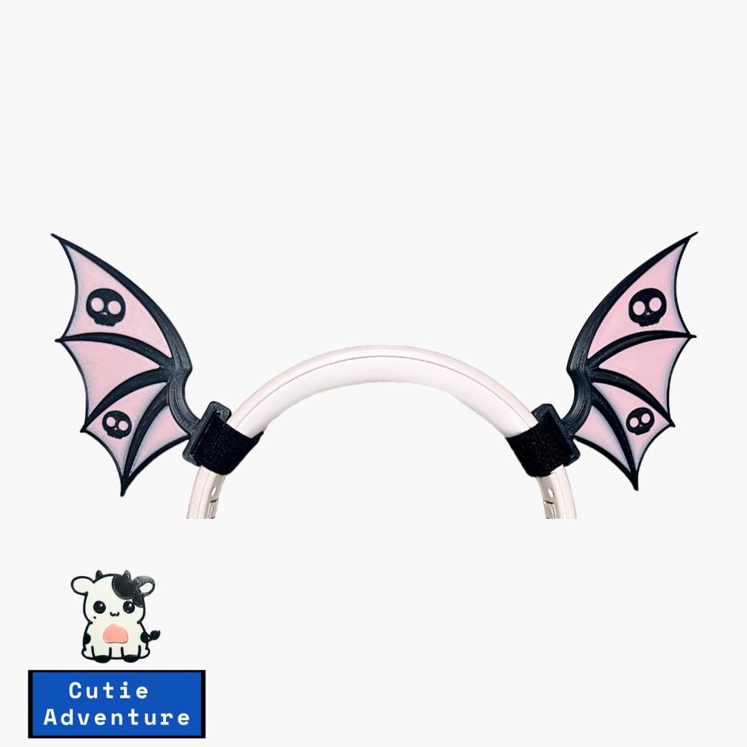 Bat Skull Wing Headphones Attachment | Gothic | Cute Office Decor ...