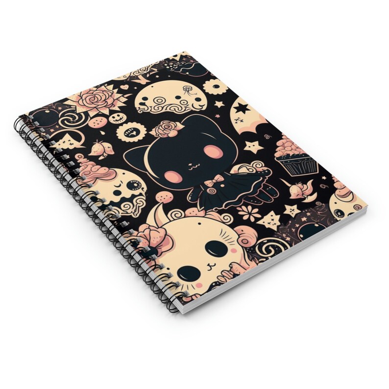 Cute Goth Cat Spiral Notebook Goth Journal - Etsy
