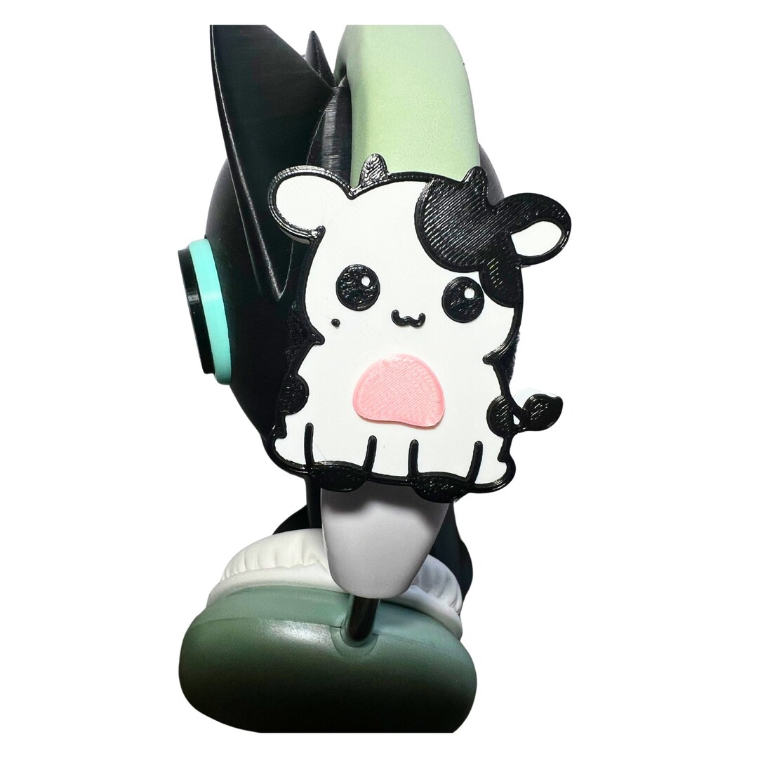 Cute Cow Headset Side Attachment Accessory | Kawaii | Cute Office Decor ...