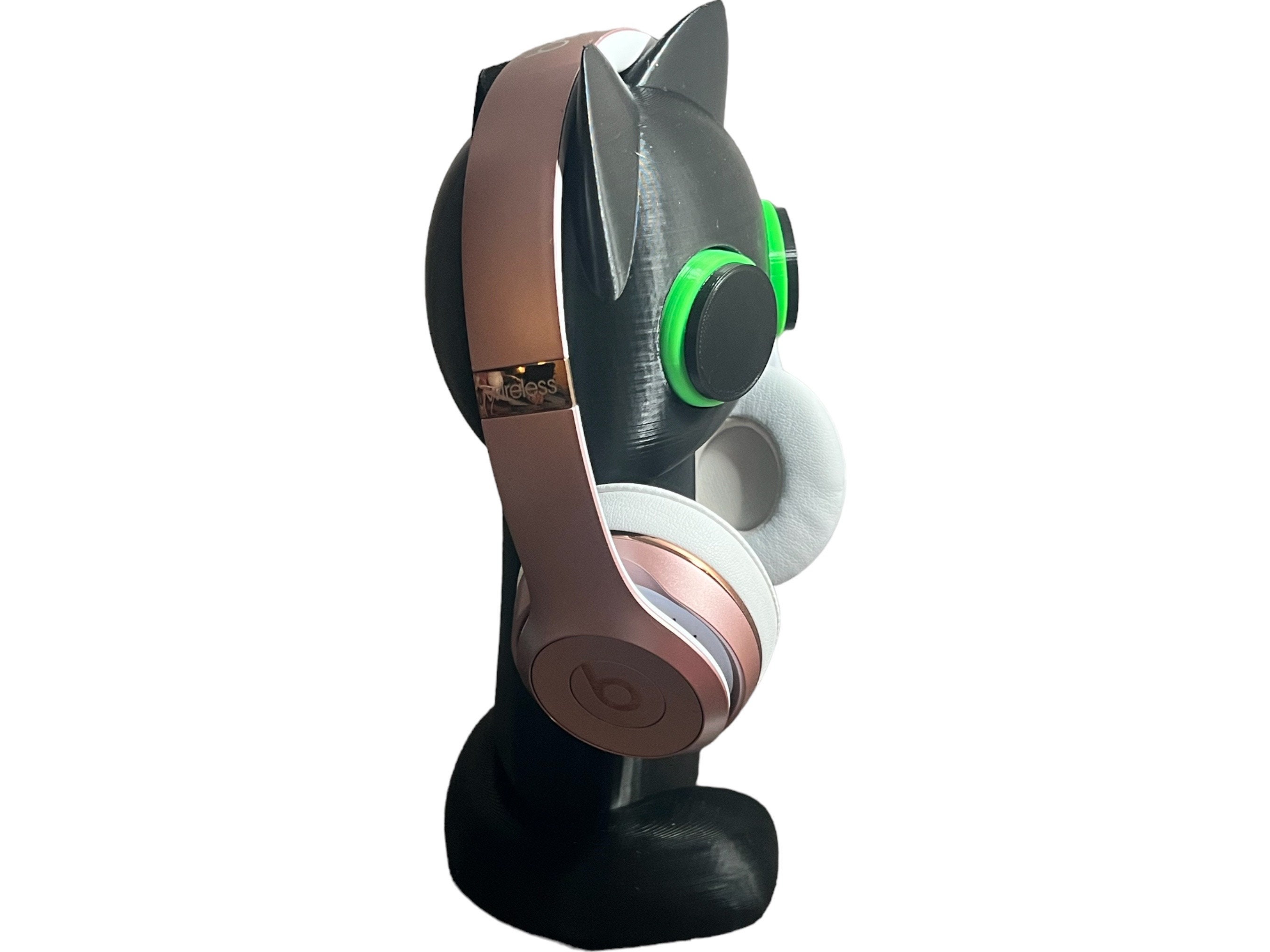 Cute Black Cat Headphone Stand | Kawaii | Cute Office Decor | Gaming ...