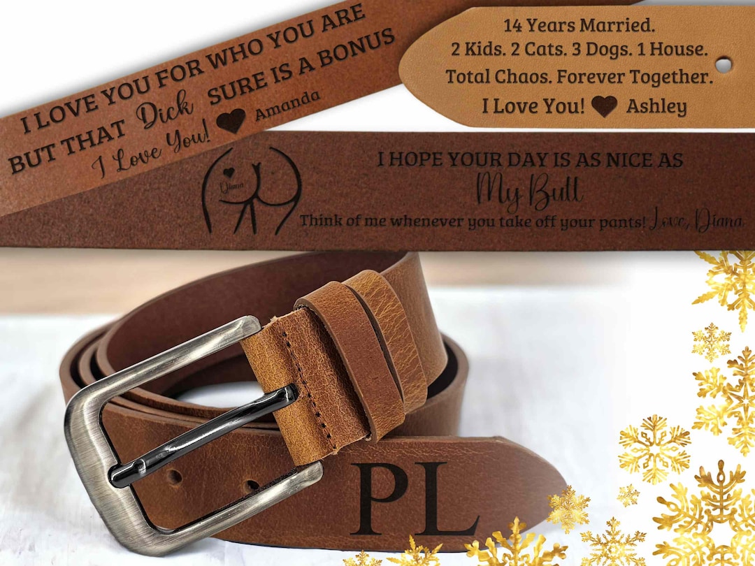 Personalized Leather Belt for Christmas Gift for Men Gift for Husband ...