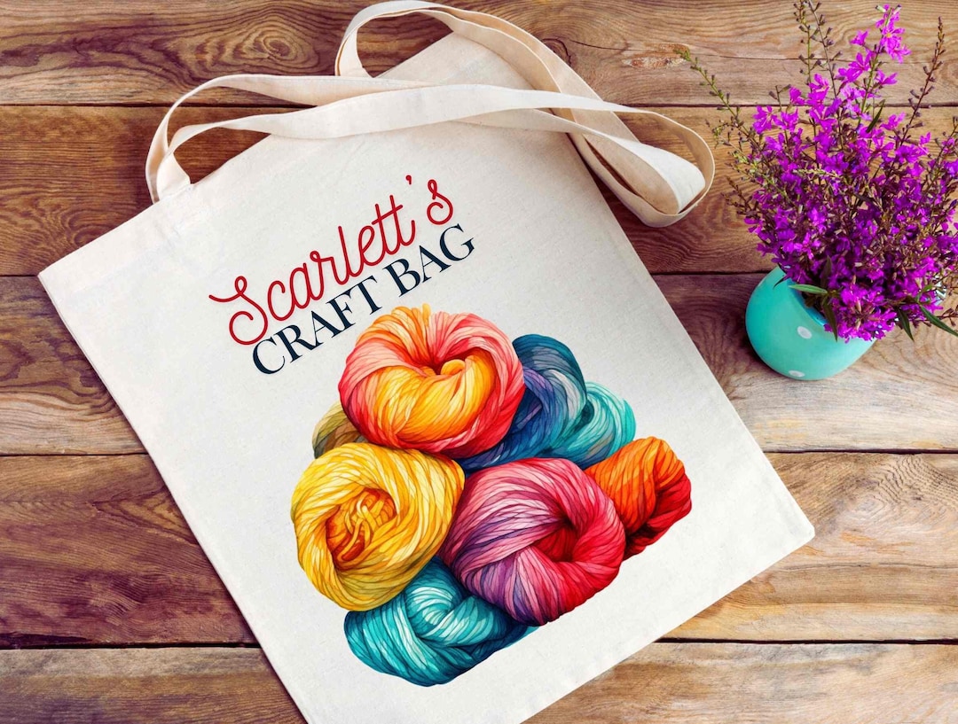 Personalized Craft Tote Bag Custom Craft Gifts Custom Storage Tote Bag ...
