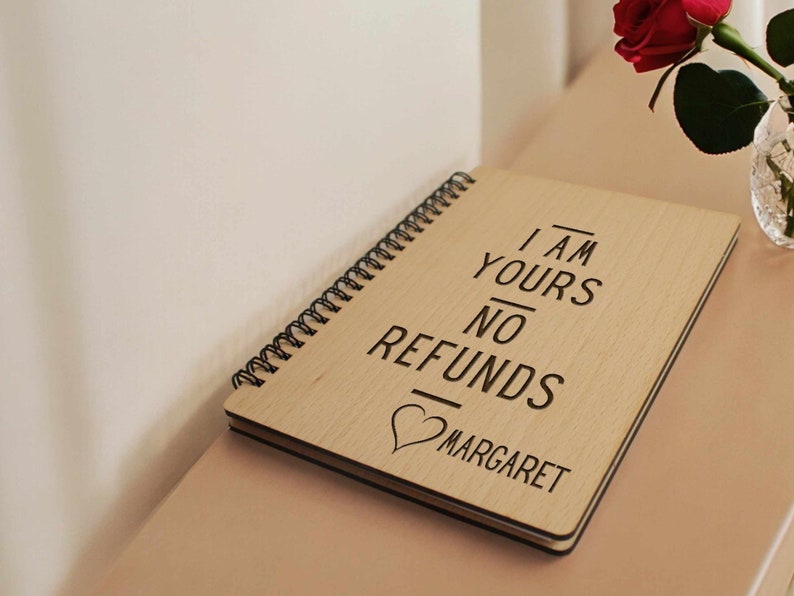 Personalized Wood Spiral Notebook: Funny Quote Engraved Journal - Etsy