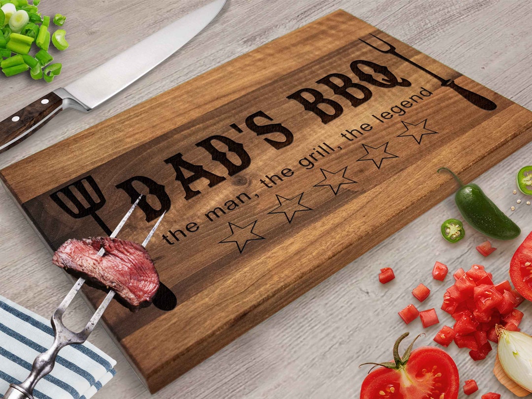 Personalized Grill Gift for Dad/grandpa Custom Engraved Cutting Board ...