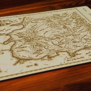 Wheel of Time Westlands Map Wall Decoration Laser Engraved Plywood Wall ...