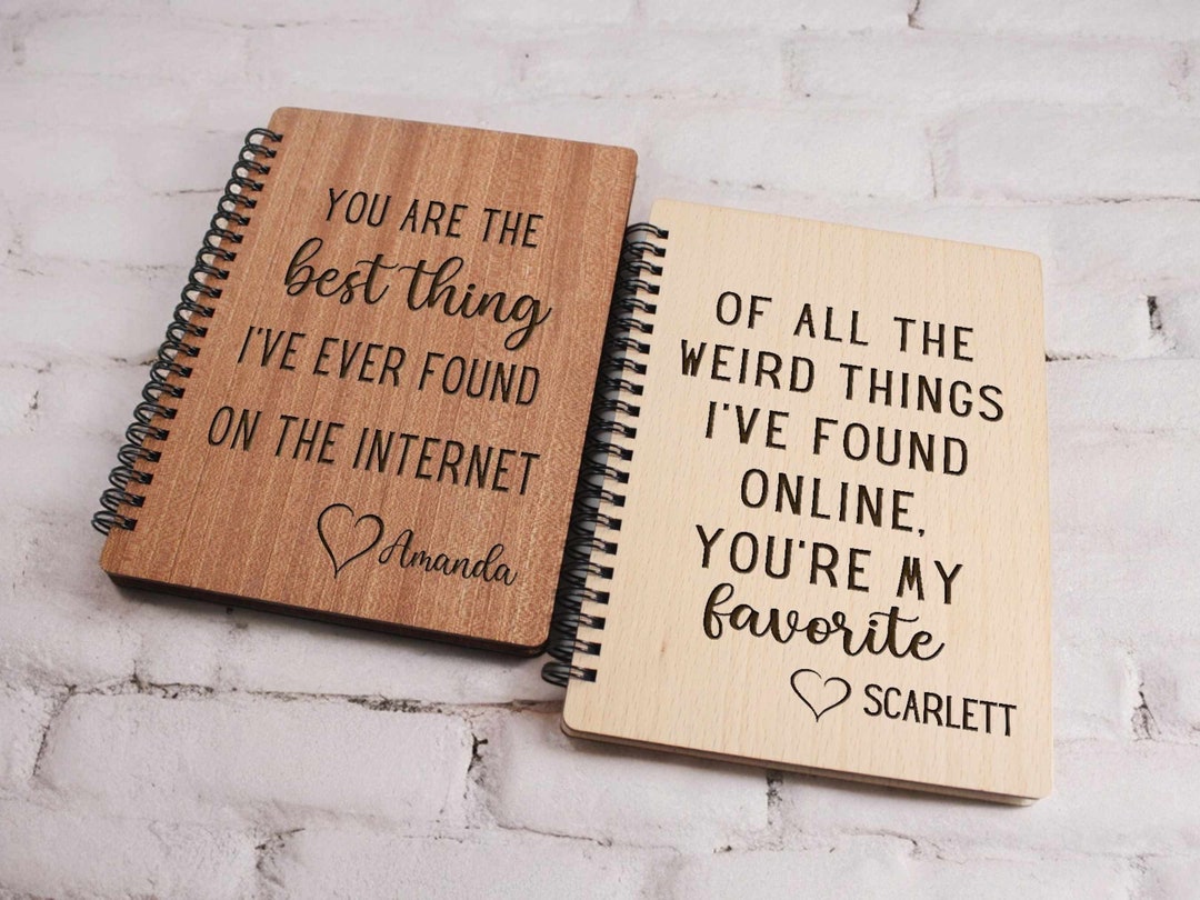 Personalized Funny Quotes Wood Spiral Notebook for Husband/boyfriend ...