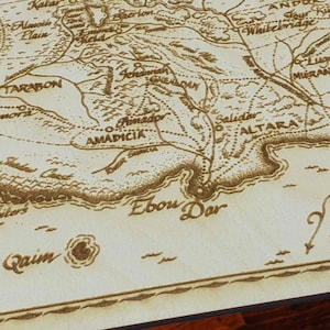 Wheel of Time Westlands Map Wall Decoration Laser Engraved Plywood Wall ...