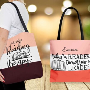 Personalized Book Lover Tote Bag Funny Bibliophile Gift Book Lovers ...