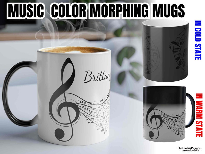 Personalised Music Lover Mug Custom Music Notes mug Custom Music Lover ...