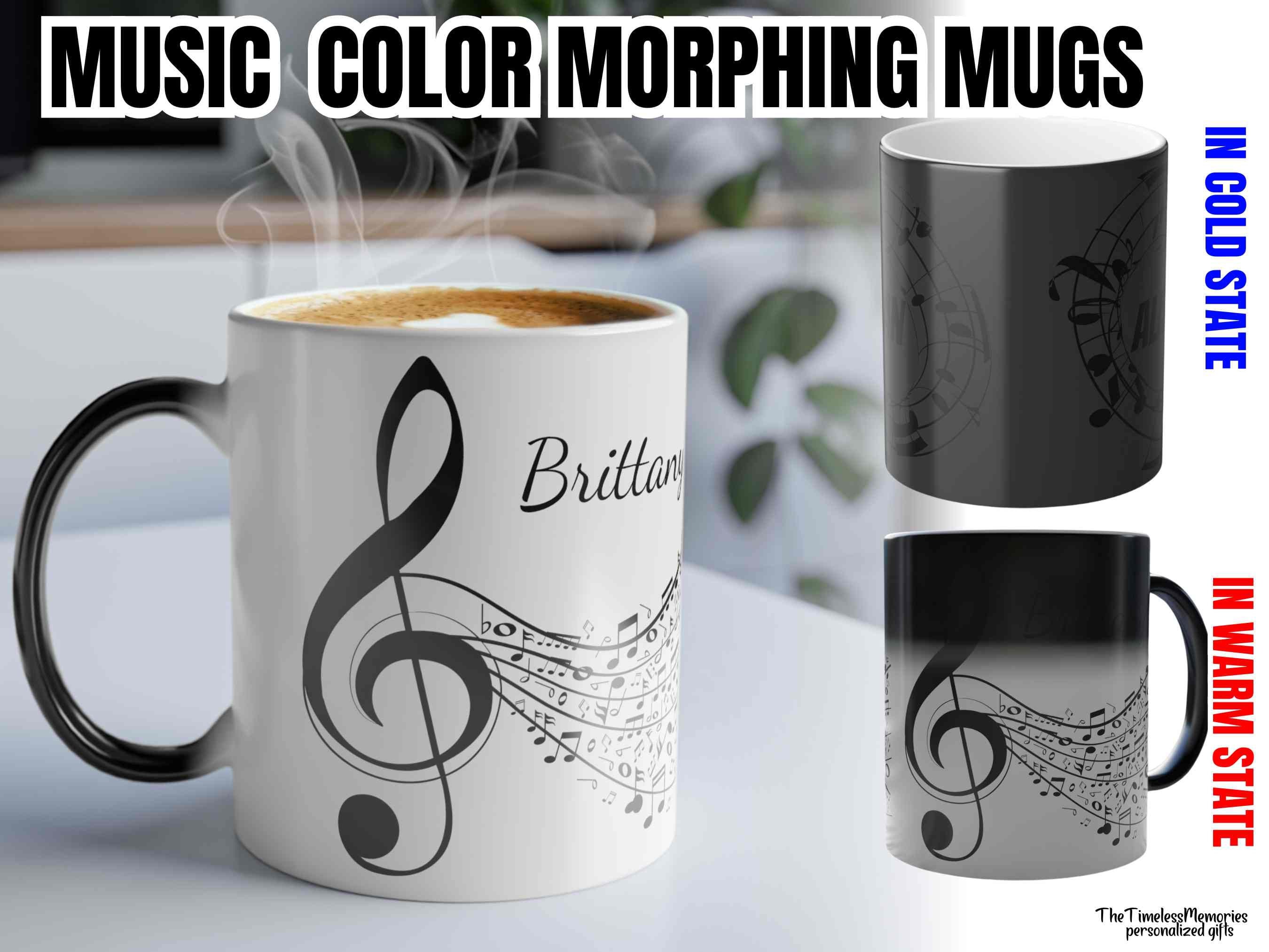 Personalised Music Lover Mug Custom Music Notes mug Custom Music Lover ...