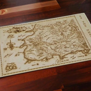 Wheel of Time Westlands Map Wall Decoration Laser Engraved Plywood Wall ...