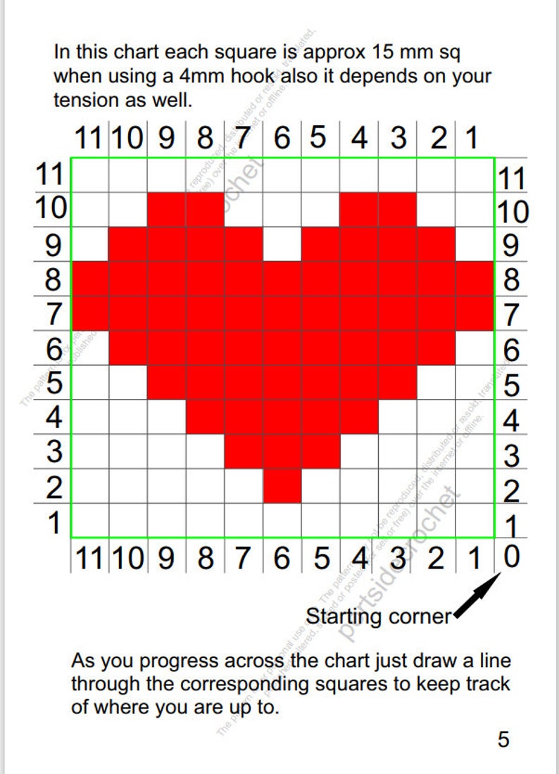 Corner to Corner Crochet Charts - Etsy