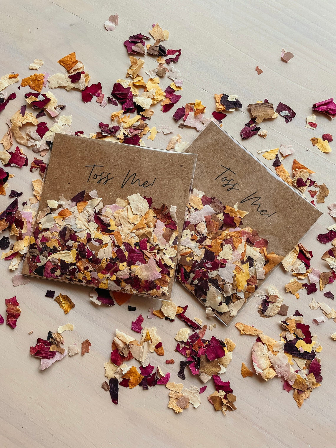 Biodegradable Flower Confetti Bags, Natural Wedding Toss - Etsy
