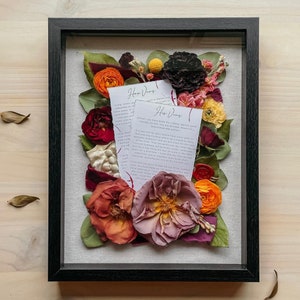 Custom Bridal Bouquet Shadowbox Wedding Floral Shadowbox Bridal Bouquet ...