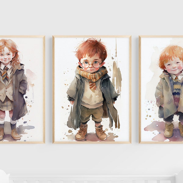 Harry Hermione Ron Poster - Etsy