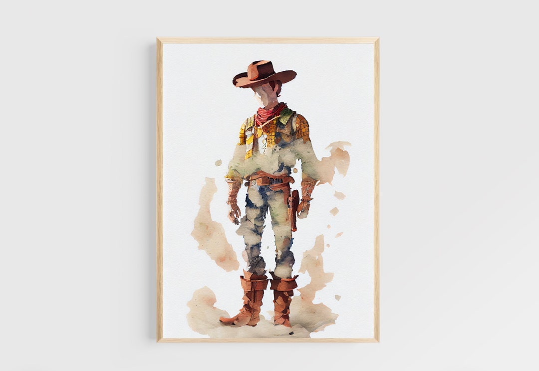 Toy Story Character Woody Poster, Watercolor Print, Download, Kidsroom ...