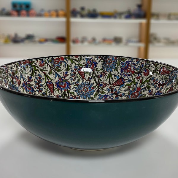 Large Decorative Pottery Bowl - Etsy