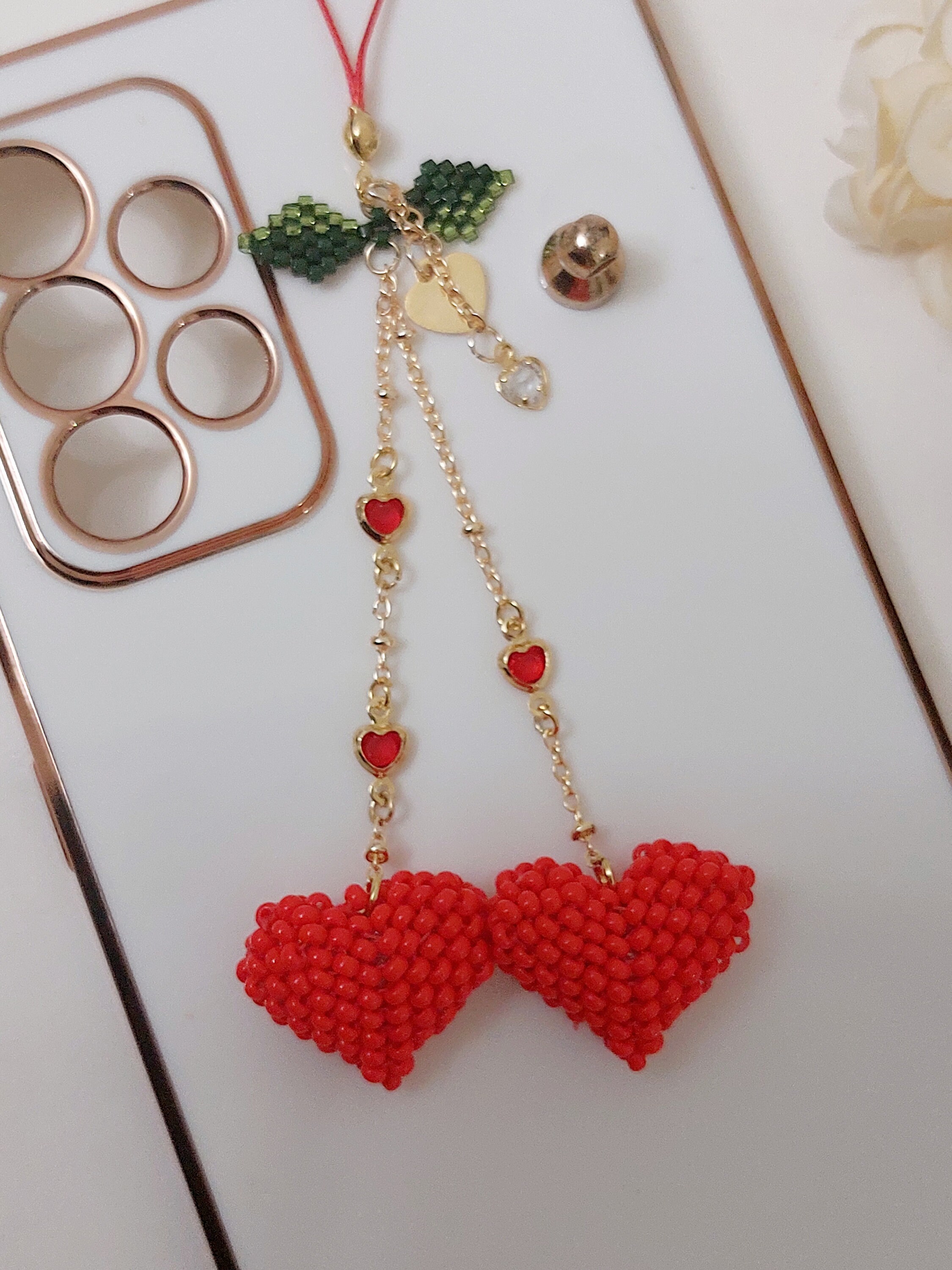 Heart Phone Strap, Nice Gift Option for You and Your Loved Ones, Double ...