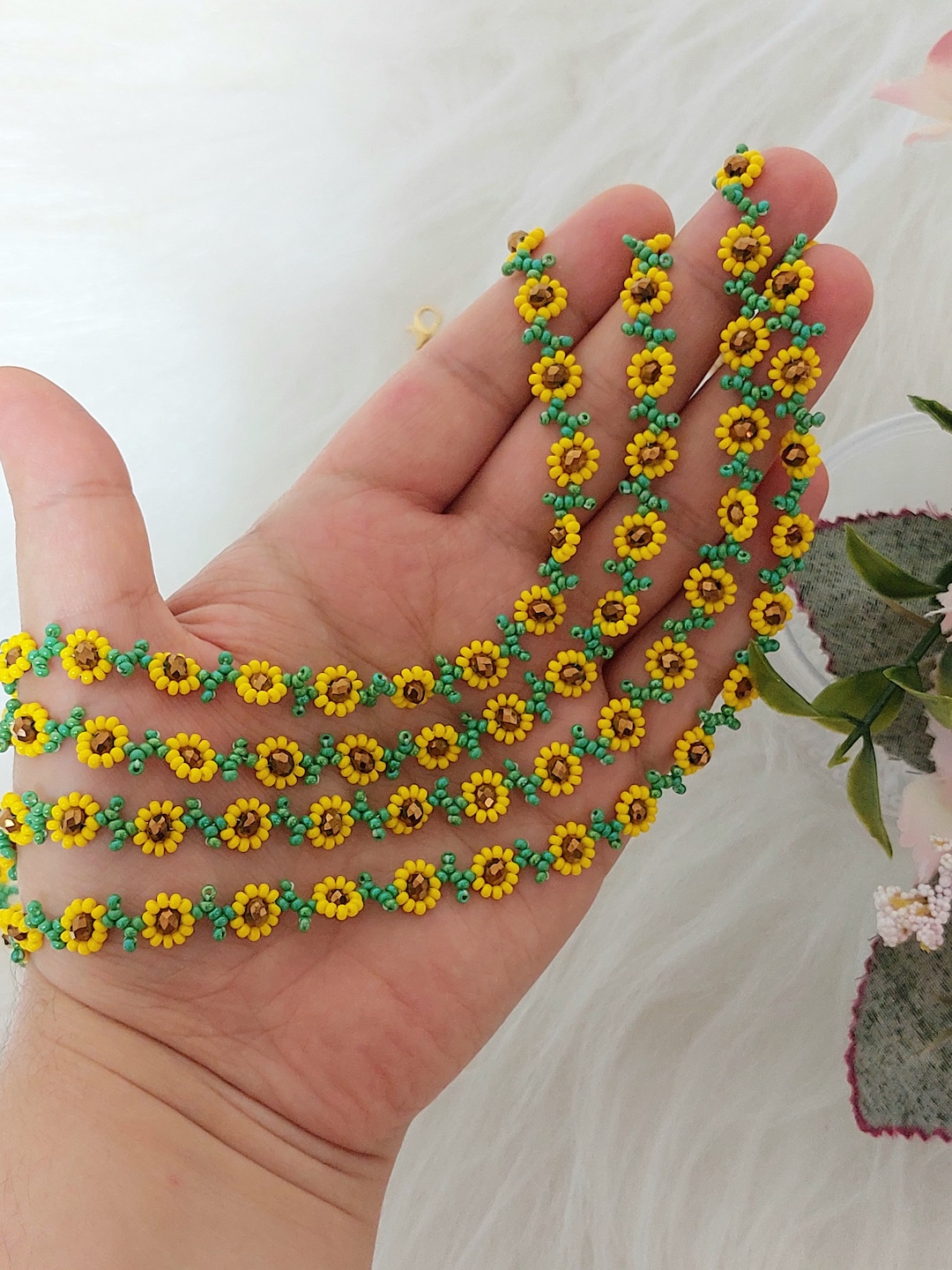 Sunflower Chain Neclace, Special Sunflower Necklaces for Summer ...
