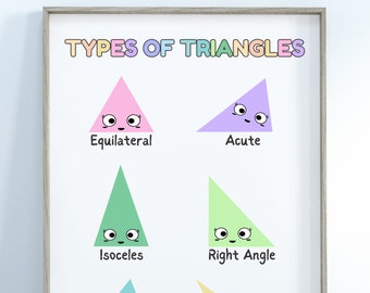 Cute Colourful Printable 3D Shapes Poster | Maths Art | Classroom Wall ...
