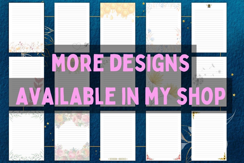 Bumblebee Heart Writing Paper Digital Download Instantly Downloaded A4 ...