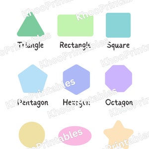 Cute Colourful Printable 2D Shapes Poster Maths Art Classroom Wall Art ...