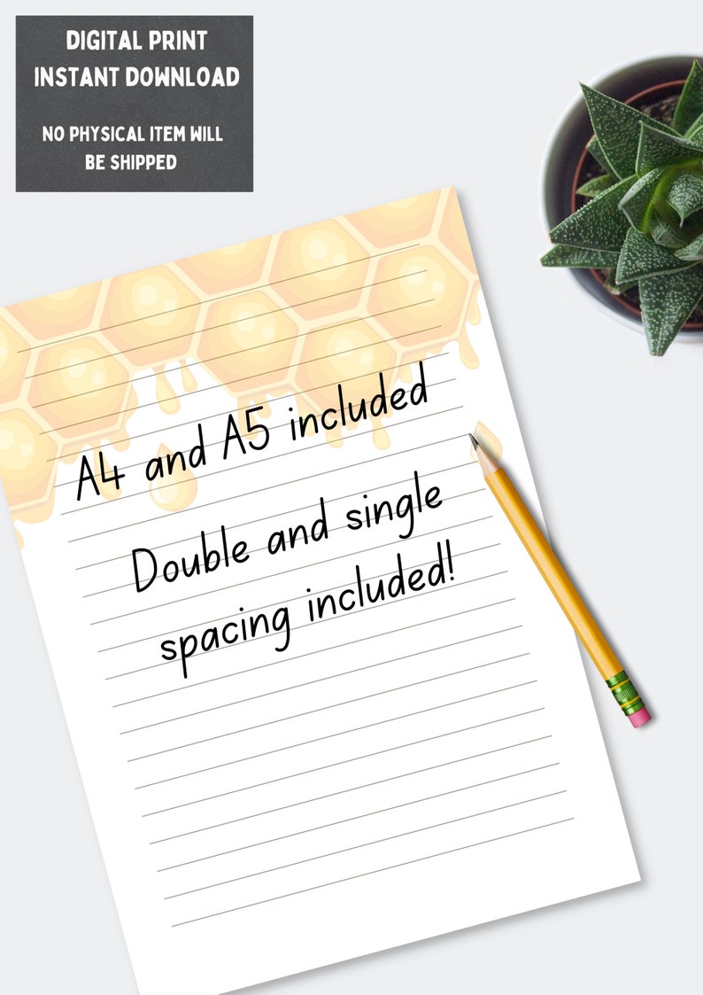 Honeycomb Drip Writing Paper Digital Download Instantly Downloaded A4 ...