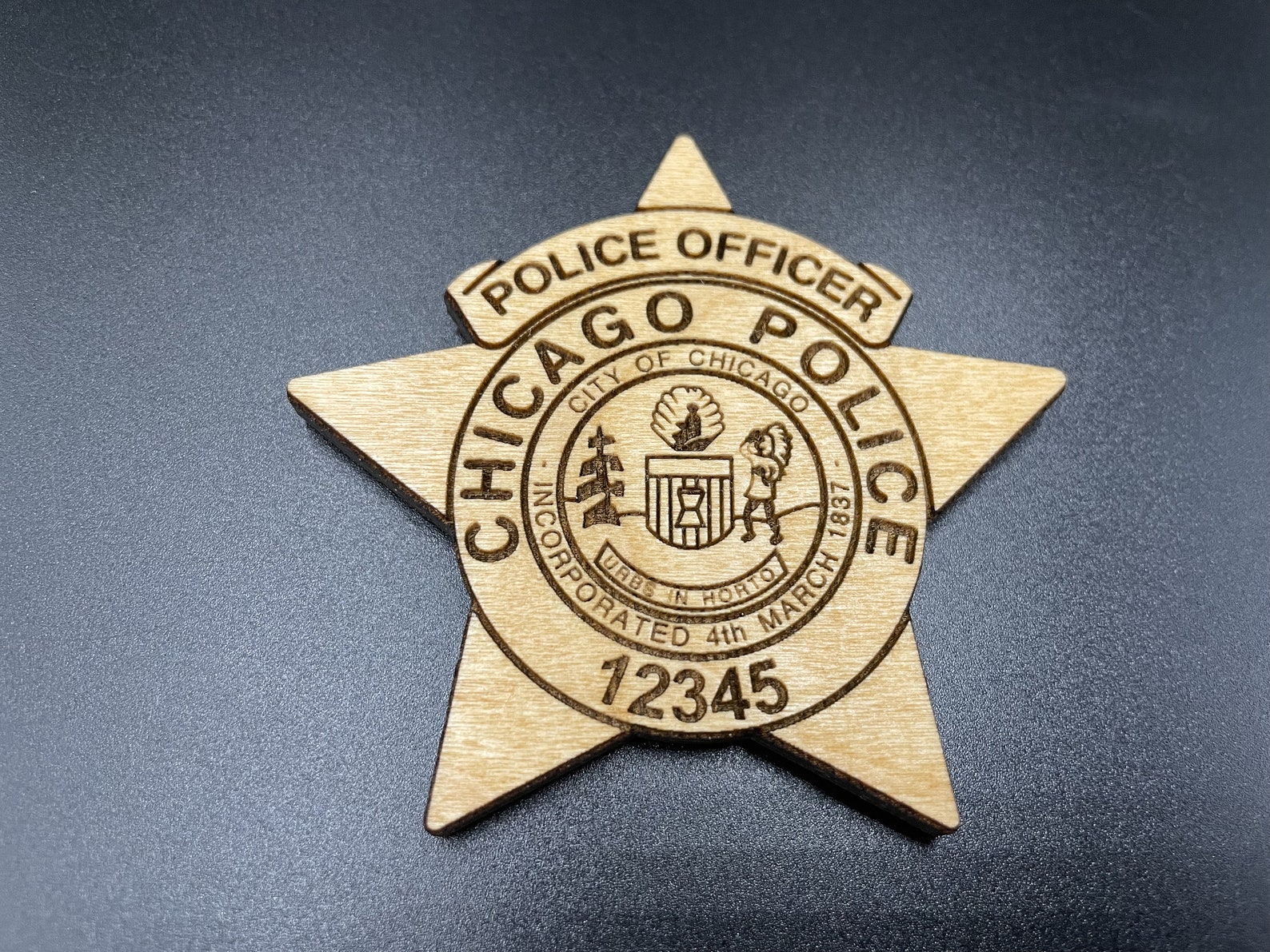 Personalized Chicago Police Star Magnet - Etsy