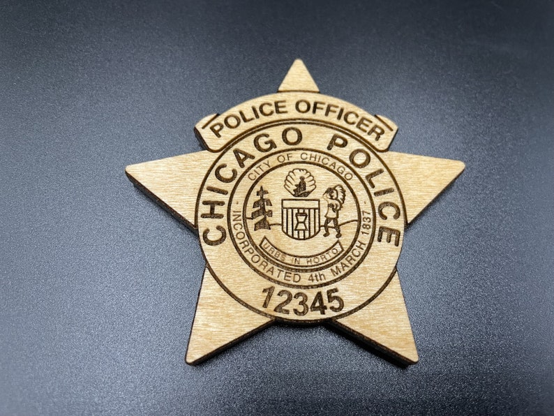 Personalized Chicago Police Star Magnet - Etsy