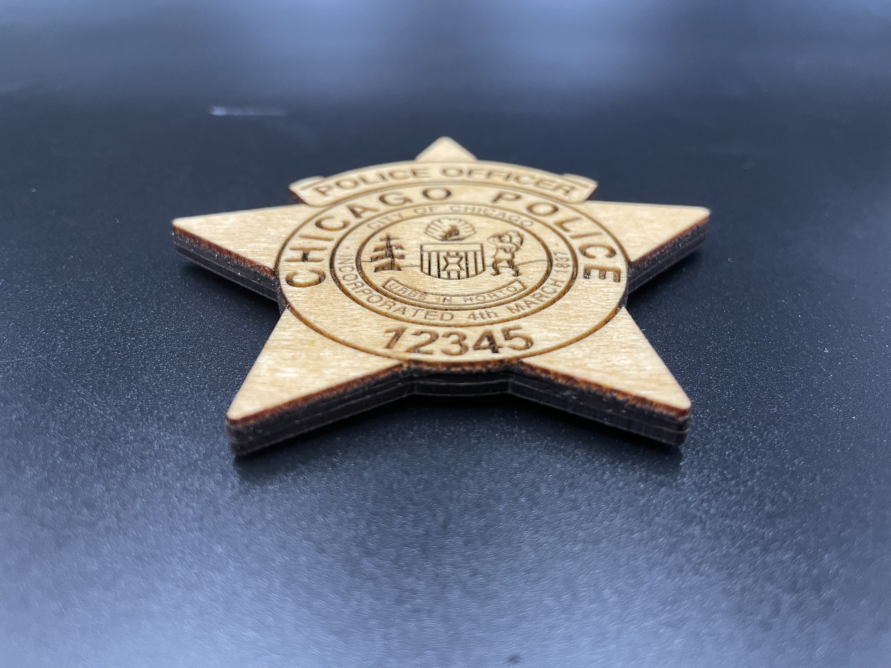 Personalized Chicago Police Star Magnet - Etsy