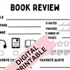Book Review Printable Pdf Download | Book Journal | Books | Notebook ...