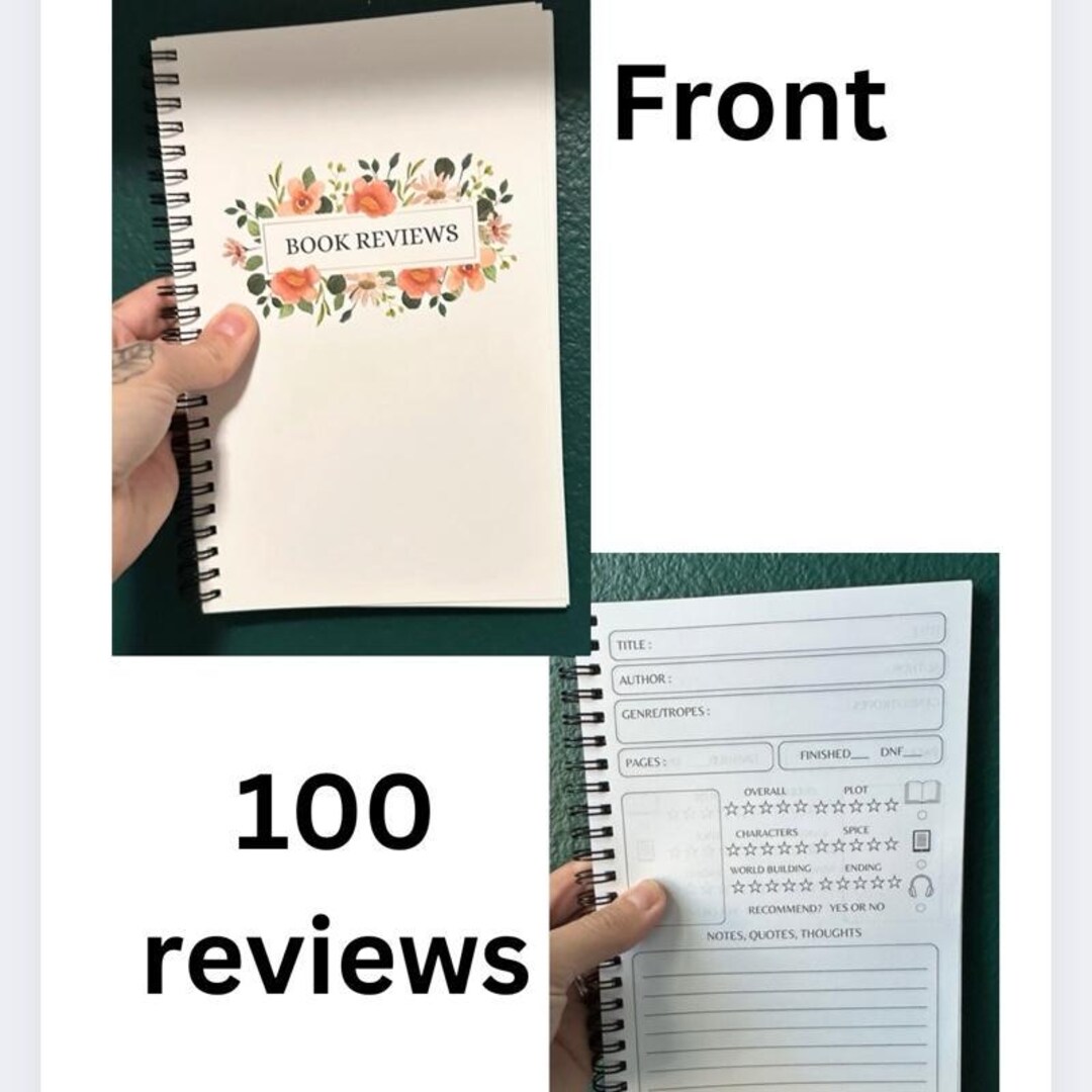 Book Review Journal - Reviews Only - Floral - Etsy