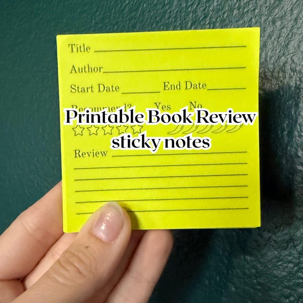 Book Reader Sticky Notes - Etsy