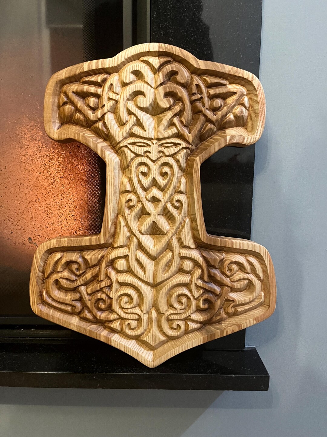 Ash Wood Mjolnir Thor Hammer - Etsy