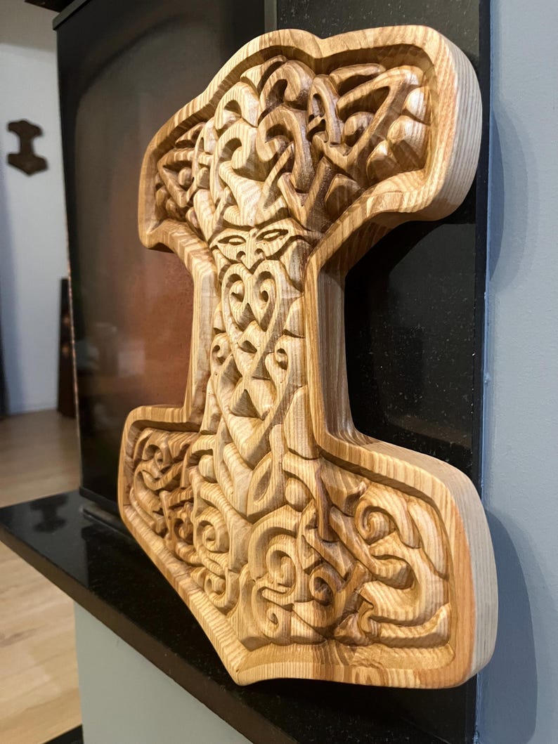 Ash Wood Mjolnir Thor Hammer - Etsy