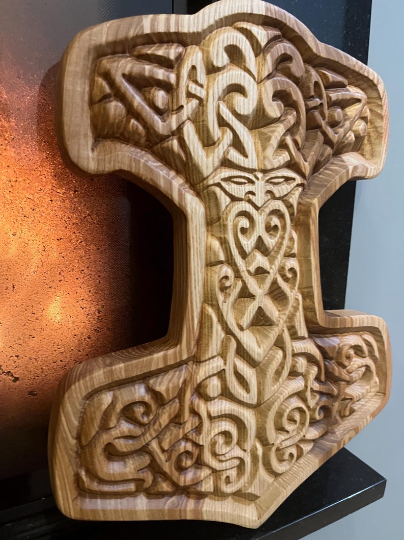Ash Wood Mjolnir Thor Hammer - Etsy