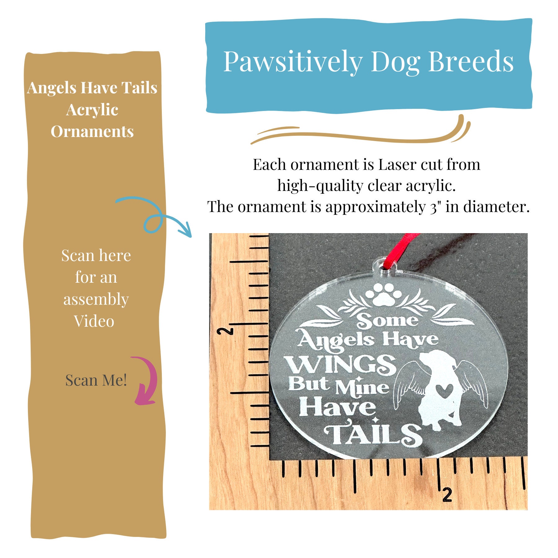 Rainbow Bridge, Angel Decoration & Dog Remembrance: angels Have Tails ...