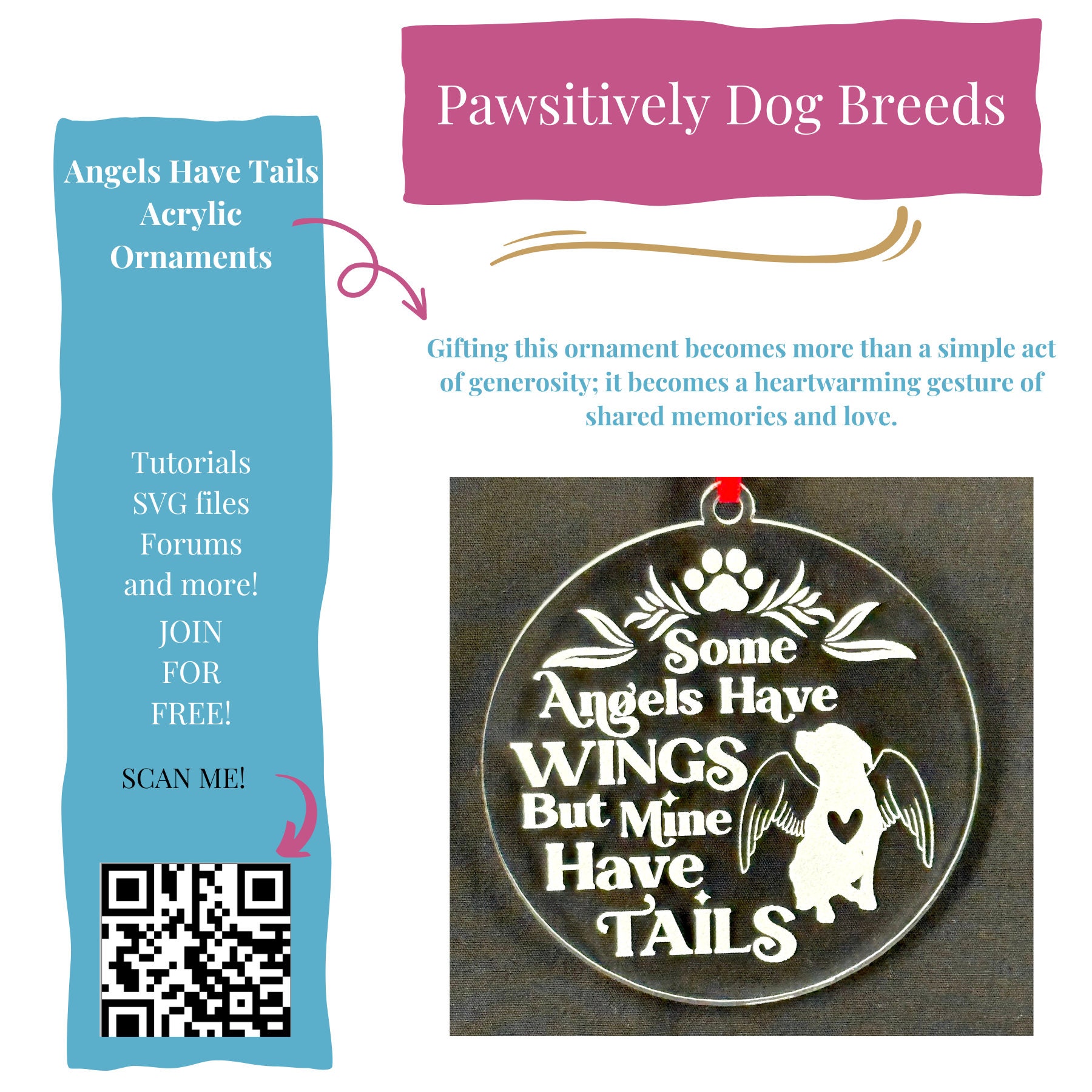 Rainbow Bridge, Angel Decoration & Dog Remembrance: angels Have Tails ...